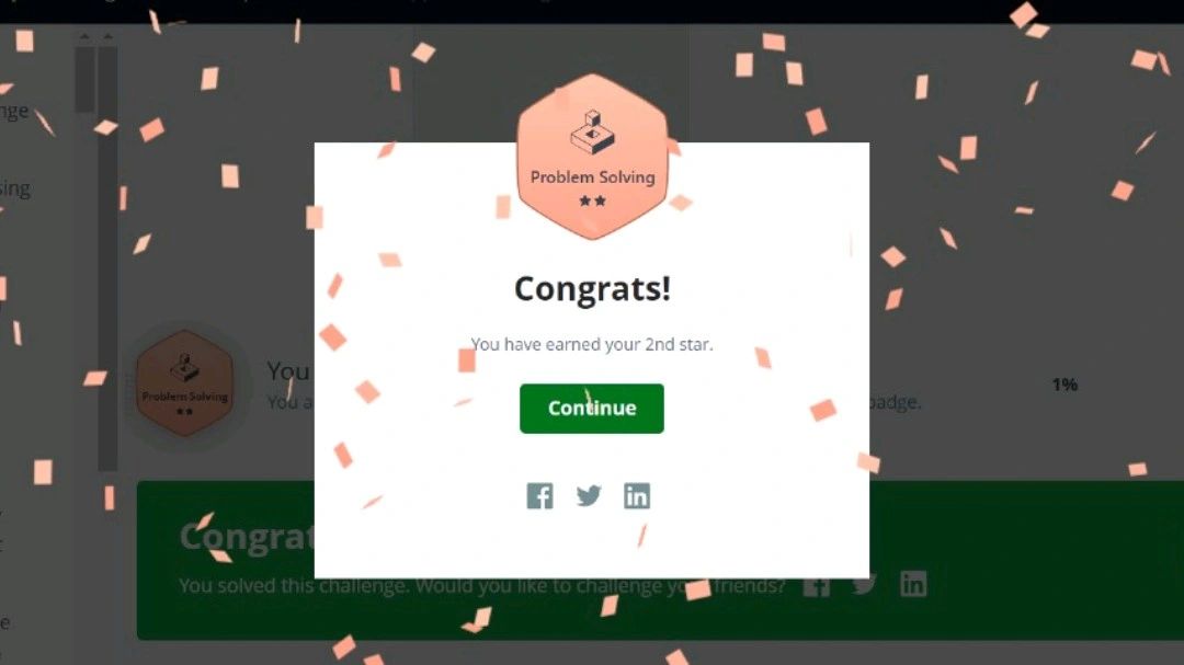 Rupayan Sen on LinkedIn: Finally I get 2 stars In problem Solving on ... Rupayan Sen on LinkedIn: Finally I get 2 stars In problem Solving on ...