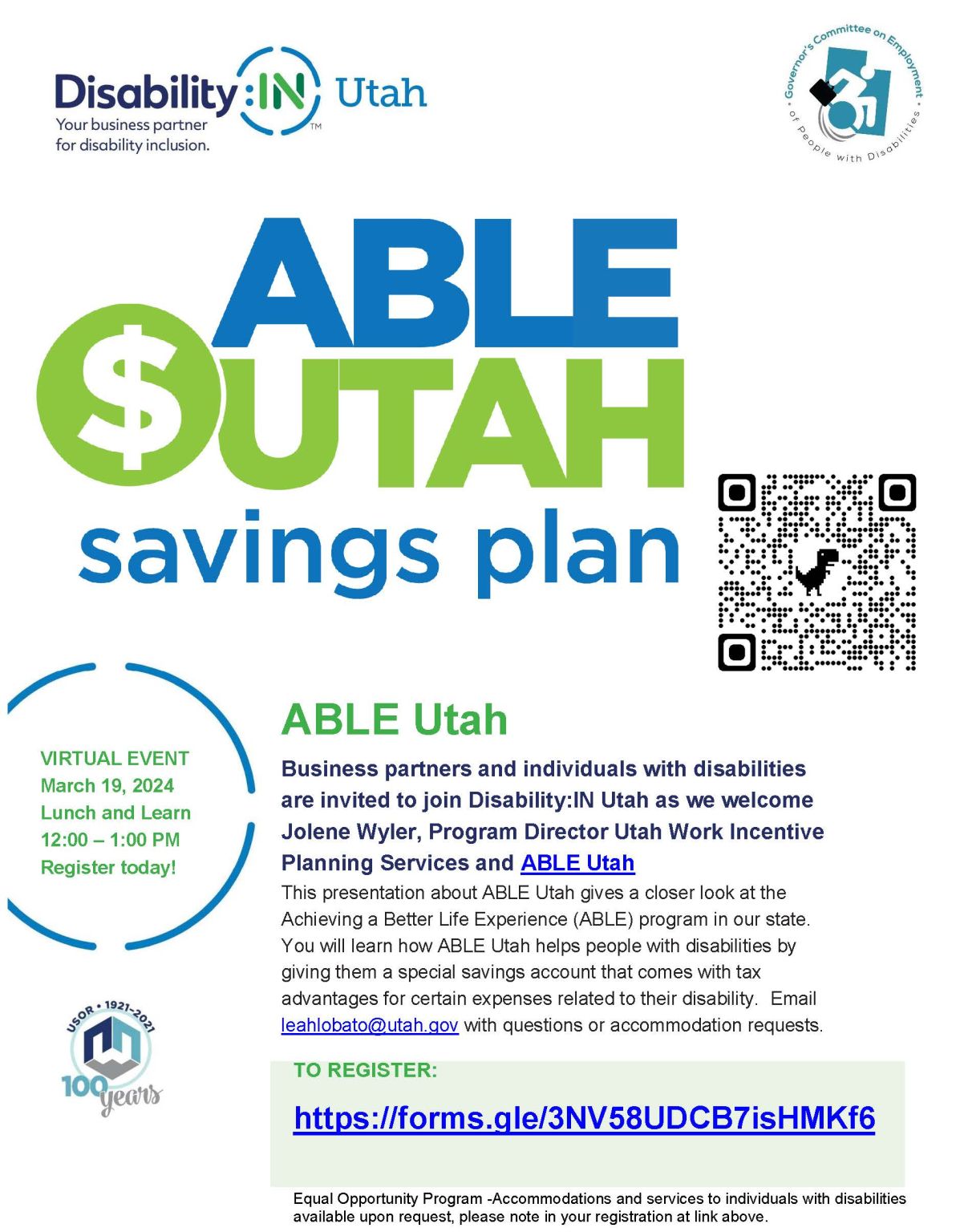 Leah Lobato on LinkedIn: ABLE Utah Virtual Lunch and Learn Business ... Leah Lobato on LinkedIn: ABLE Utah Virtual Lunch and Learn Business ...
