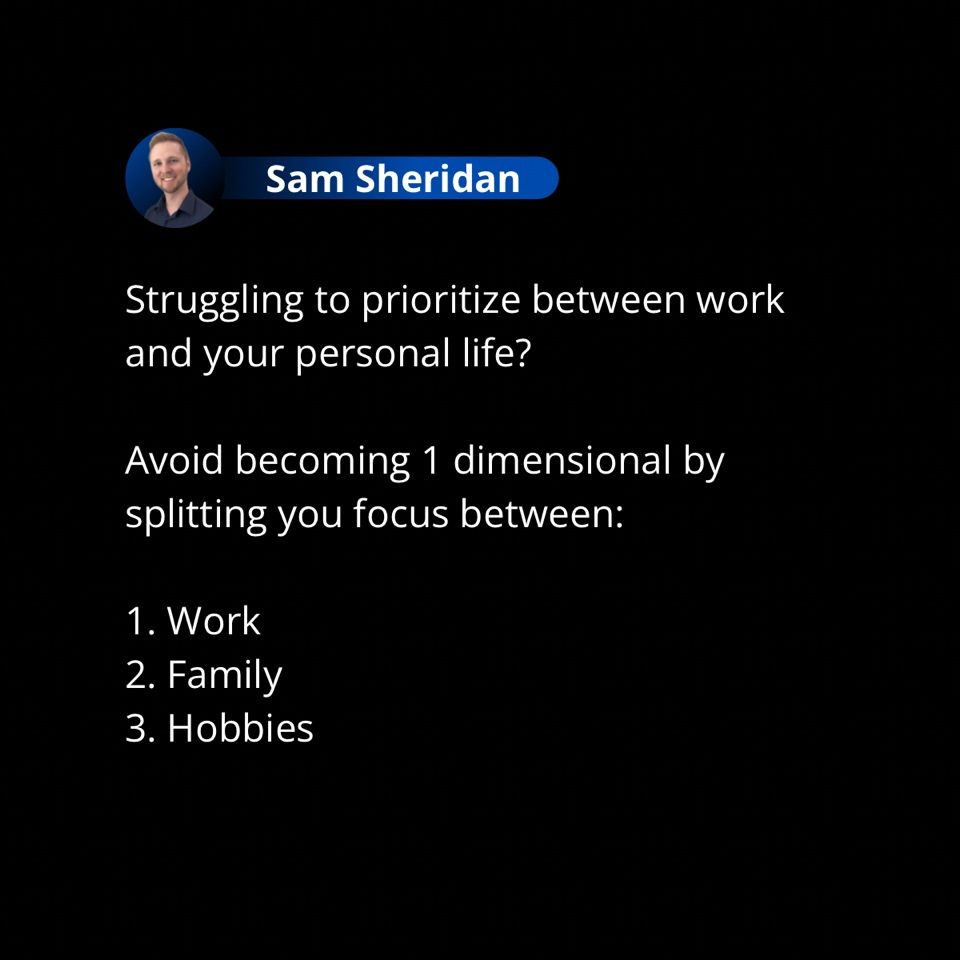 Samuel Sheridan on LinkedIn: Struggling to prioritize between work and ... Samuel Sheridan on LinkedIn: Struggling to prioritize between work and ...