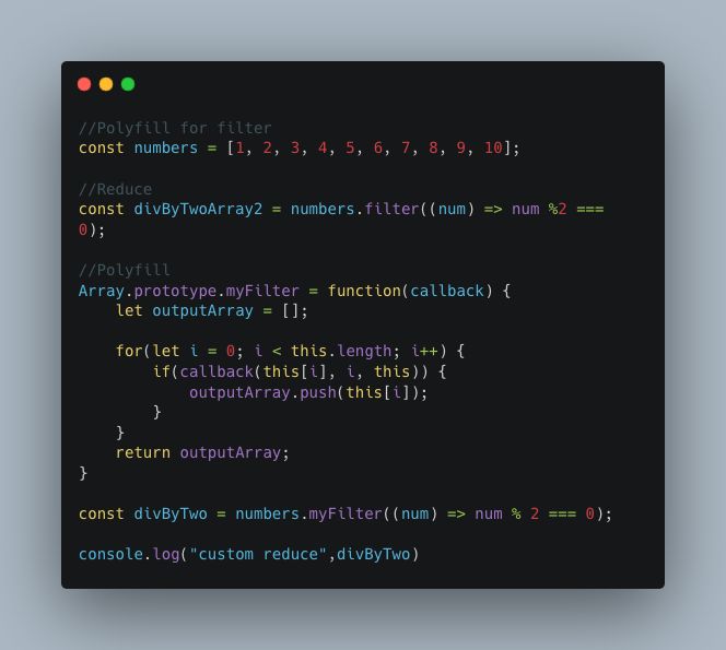 How Array Filter Polyfill works in JavaScript | Hirdesh Kumar posted on ... How Array Filter Polyfill works in JavaScript | Hirdesh Kumar posted on ...