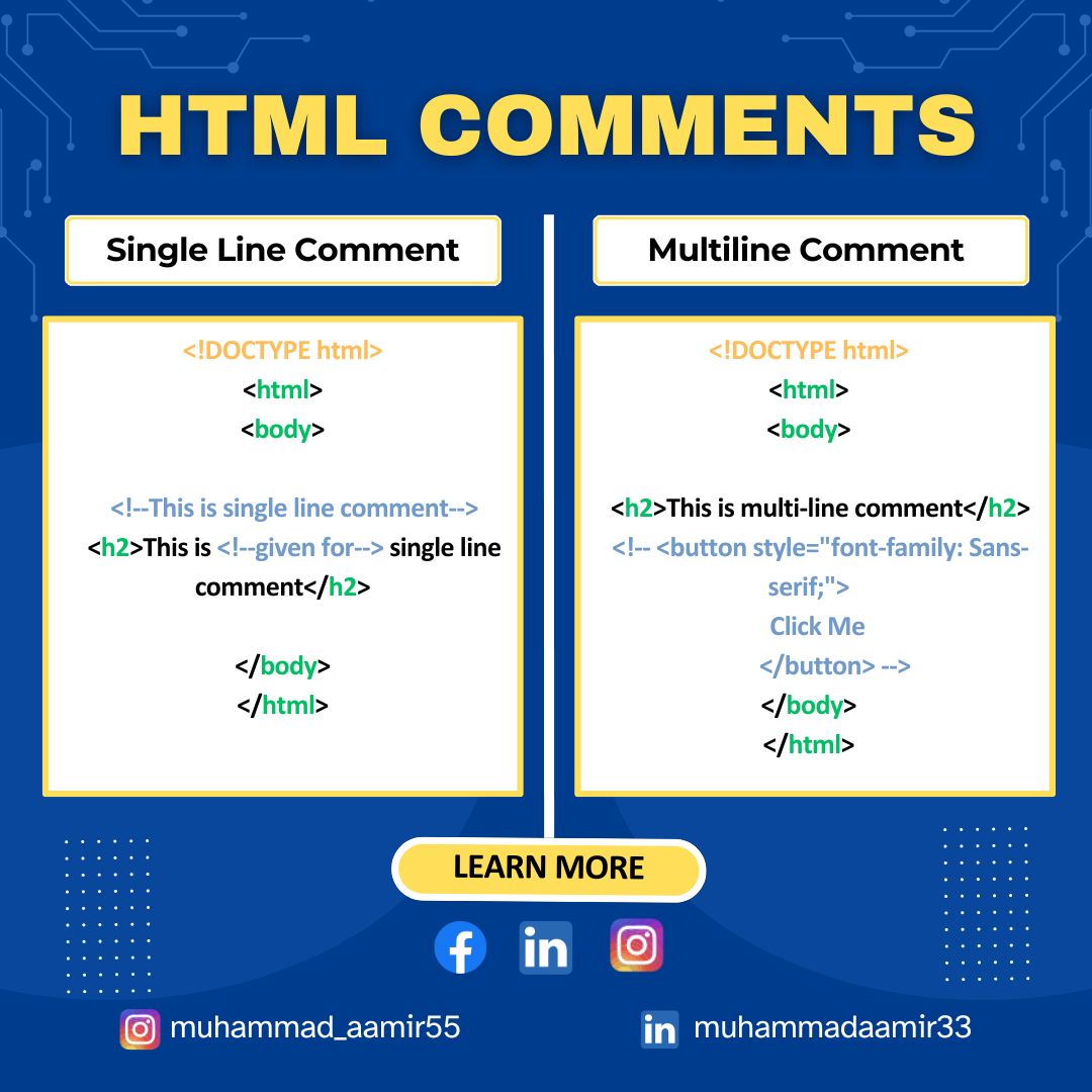 Muhammad Aamir on LinkedIn: #html #css #javascript #comments # ... Muhammad Aamir on LinkedIn: #html #css #javascript #comments # ...