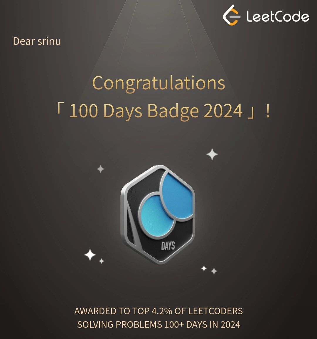 addanki Srinivas on LinkedIn: #keeplearning #dsa #leetcode #milestone addanki Srinivas on LinkedIn: #keeplearning #dsa #leetcode #milestone