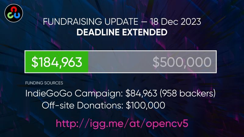 Save OpenCV: 15-day deadline extended | OpenCV posted on the topic ... Save OpenCV: 15-day deadline extended | OpenCV posted on the topic ...