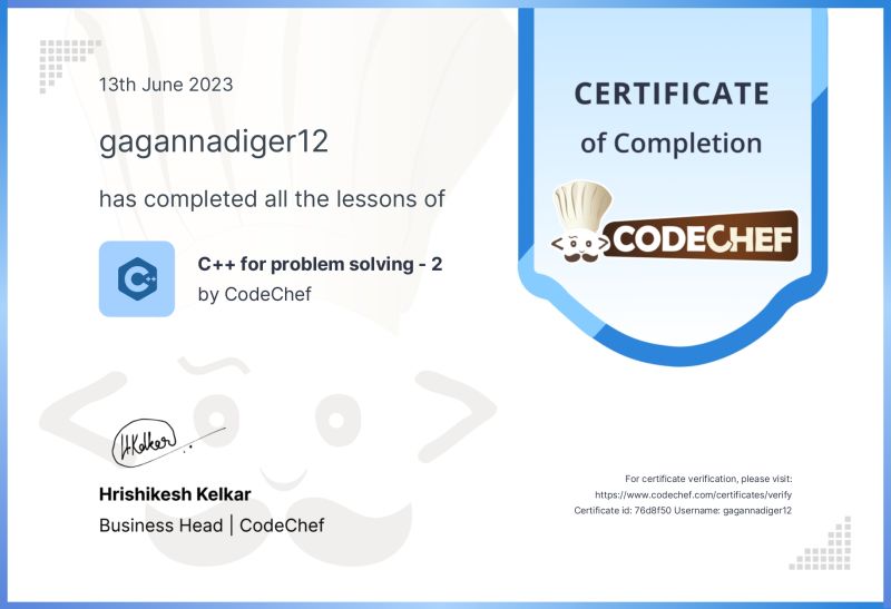 Gagan Nadiger on LinkedIn: #codechef Gagan Nadiger on LinkedIn: #codechef