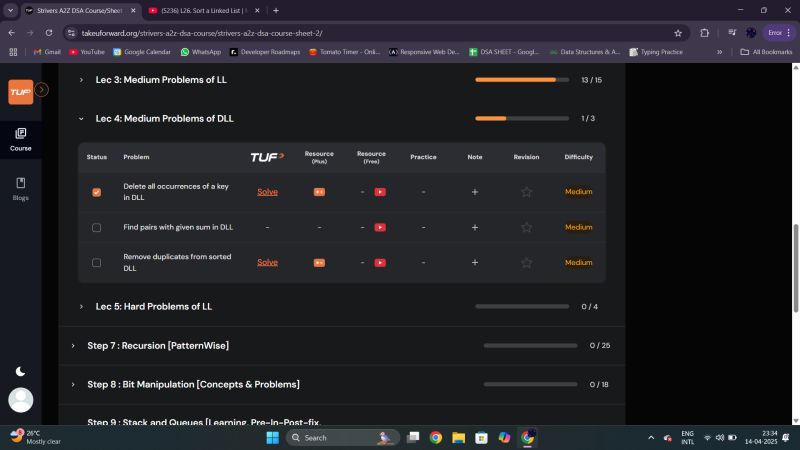 #90daysofdsa #dsa #striverssheet #codingjourney #linkedlist | Tanvi Birelli #90daysofdsa #dsa #striverssheet #codingjourney #linkedlist | Tanvi Birelli