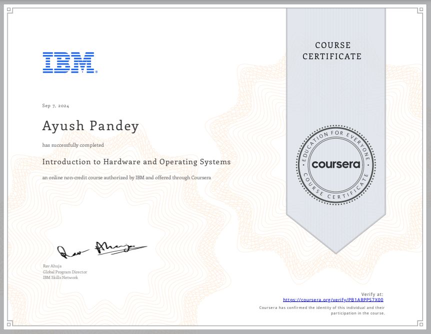 Ayush Kumar Pandey on LinkedIn: #ibm #coursera #learning # ... Ayush Kumar Pandey on LinkedIn: #ibm #coursera #learning # ...