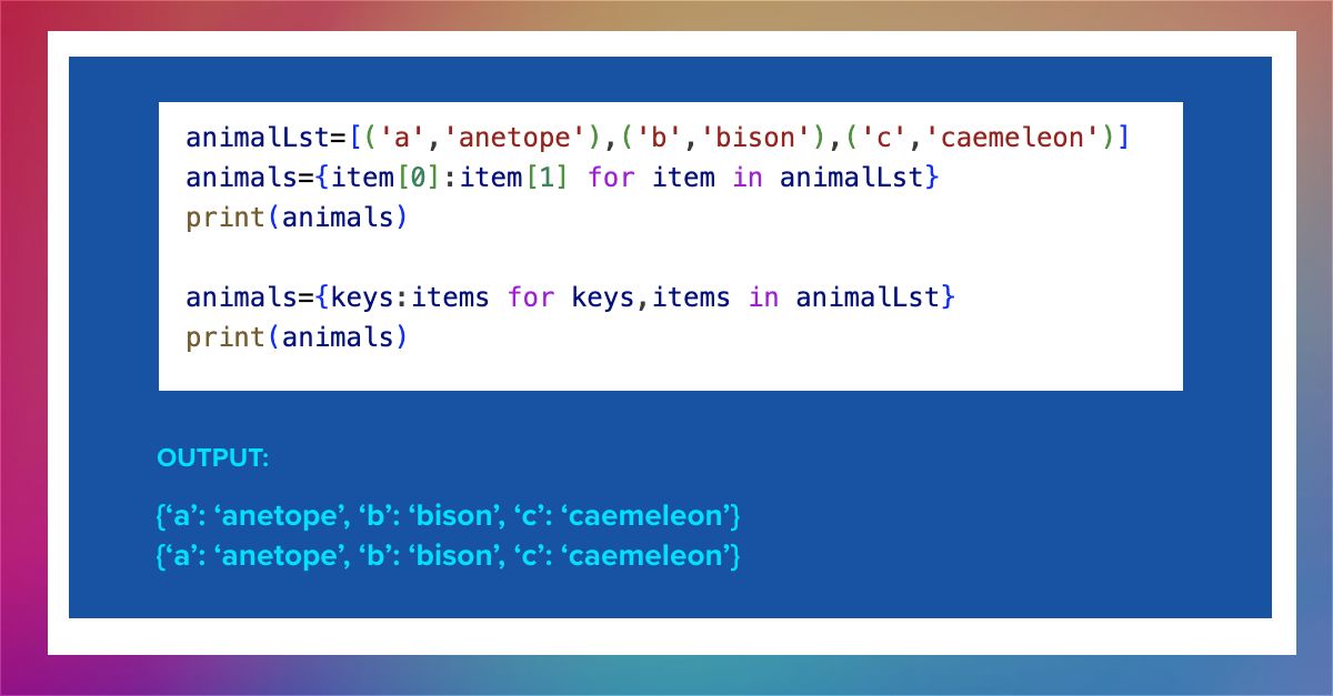 AI via Python on LinkedIn: #pythonprogramming #dictionarycomprehension ... AI via Python on LinkedIn: #pythonprogramming #dictionarycomprehension ...