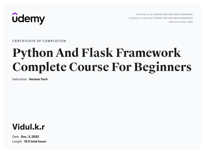 #python #flask #udemy #webdevelopment #newskills | Vidul K R #python #flask #udemy #webdevelopment #newskills | Vidul K R
