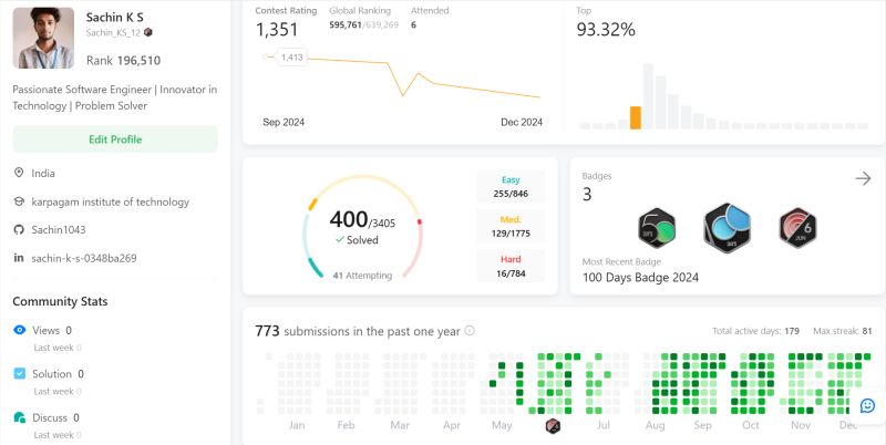 Sachin K S on LinkedIn: #leetcode #codingjourney #problemsolving # ... Sachin K S on LinkedIn: #leetcode #codingjourney #problemsolving # ...