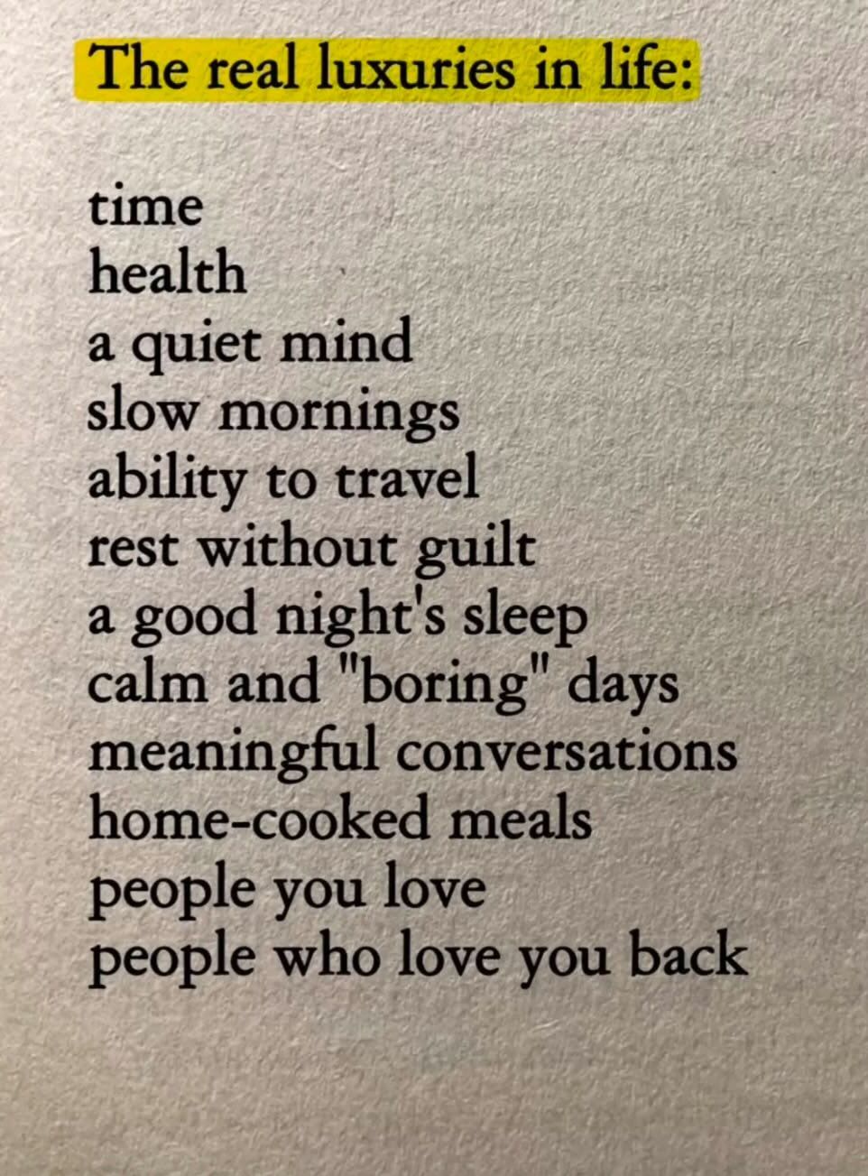 The real luxury in life is peace of mind...having the time, health, and ... The real luxury in life is peace of mind...having the time, health, and ...
