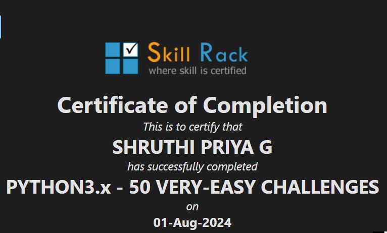 shruthi priya on LinkedIn: #python #coding #learning #skillrack # ... shruthi priya on LinkedIn: #python #coding #learning #skillrack # ...
