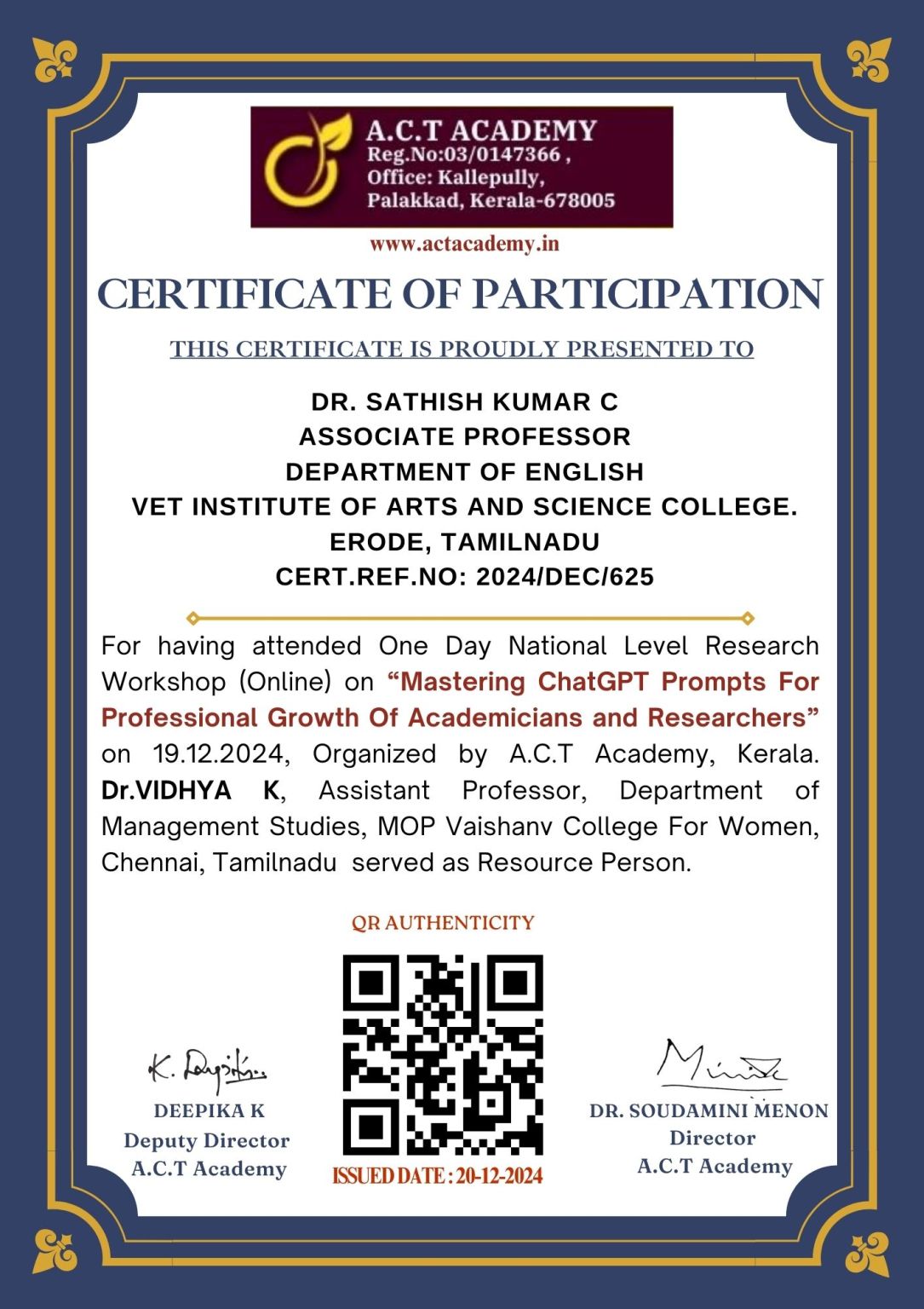 Dr. SATHISH KUMAR C posted on LinkedIn Dr. SATHISH KUMAR C posted on LinkedIn