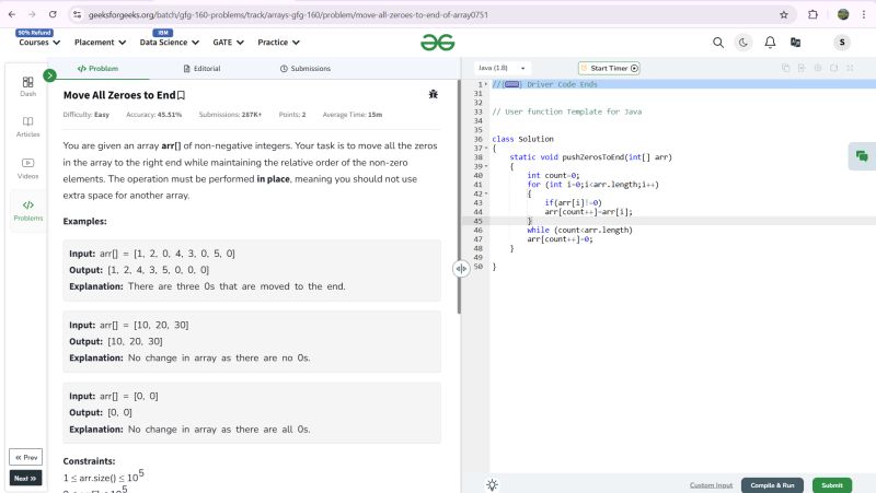 #gfg160 #coding #dsa #problemsolving #java #geeksforgeeks #gfg160 ... #gfg160 #coding #dsa #problemsolving #java #geeksforgeeks #gfg160 ...