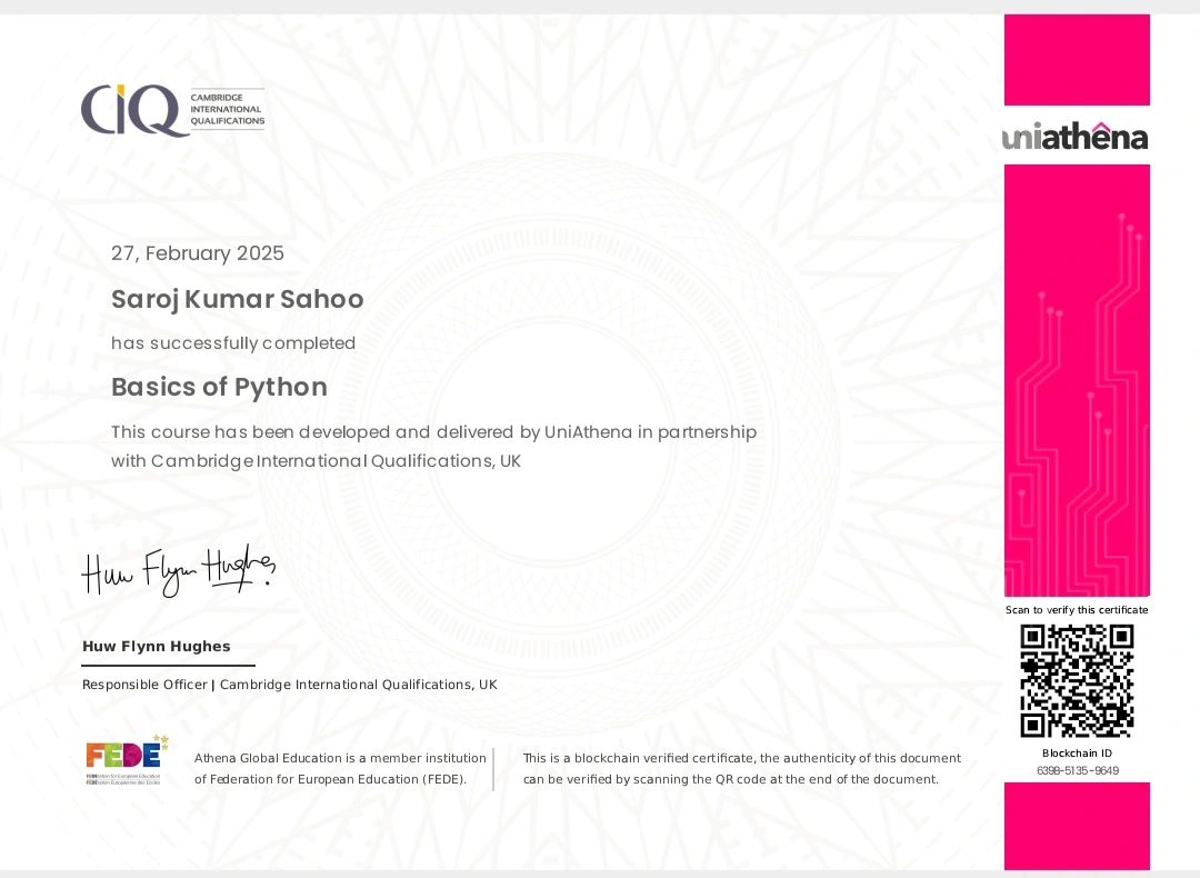 #python #learning #certification #programming #uniathena… | Saroj kumar ... #python #learning #certification #programming #uniathena… | Saroj kumar ...