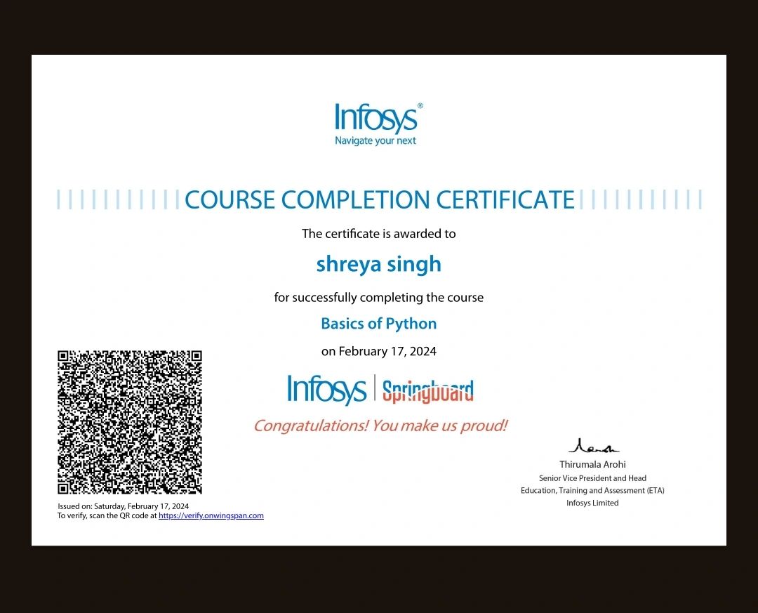 Shreya Singh on LinkedIn: #python #programming #beginner Shreya Singh on LinkedIn: #python #programming #beginner