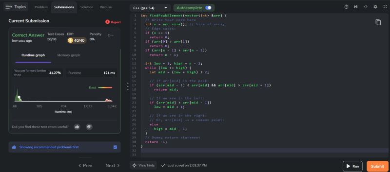 Day35 of #100daysofcodechallenge: Find Peak Element | Khushal Bhavsar ... Day35 of #100daysofcodechallenge: Find Peak Element | Khushal Bhavsar ...