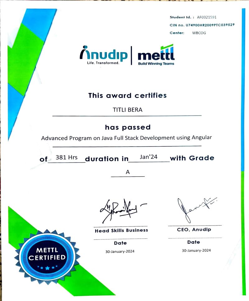 TITLI BERA on LinkedIn: #angular #java #j2ee #springboot #sql #frontend ... TITLI BERA on LinkedIn: #angular #java #j2ee #springboot #sql #frontend ...