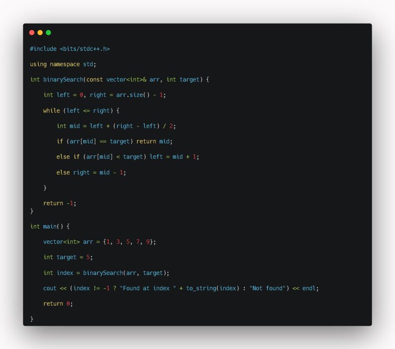 Vishnu Kumar on LinkedIn: #binarysearch #algorithm #cplusplus #phasetwo ... Vishnu Kumar on LinkedIn: #binarysearch #algorithm #cplusplus #phasetwo ...