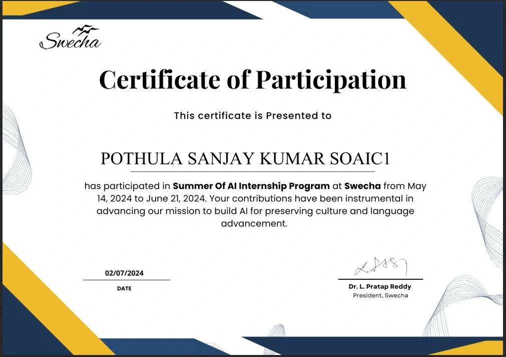 🚀 Exciting News! | POTHULA SANJAY KUMAR 🚀 Exciting News! | POTHULA SANJAY KUMAR
