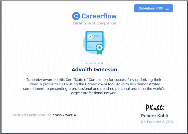 Advaith Ganesan posted on LinkedIn Advaith Ganesan posted on LinkedIn