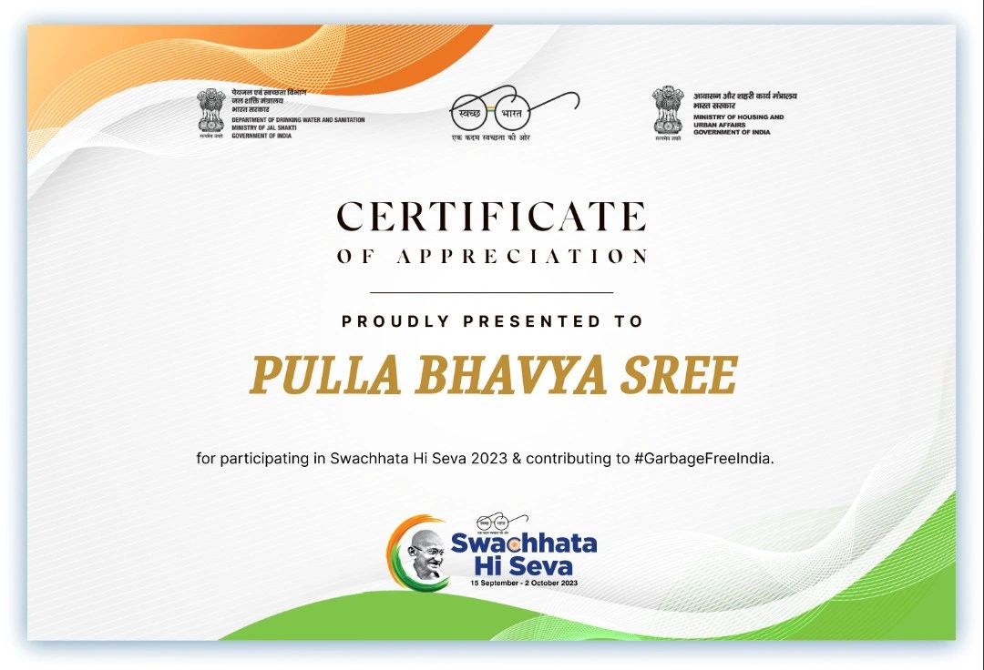 Pulla Bhavya sree on LinkedIn: #swachhata Pulla Bhavya sree on LinkedIn: #swachhata