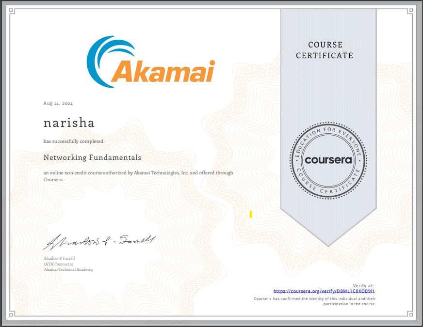 Narisha Siwach on LinkedIn: #akamai #networkingfundamentals #certification Narisha Siwach on LinkedIn: #akamai #networkingfundamentals #certification