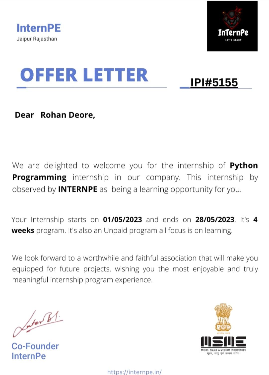 #internpe #internship | Rohan Deore #internpe #internship | Rohan Deore