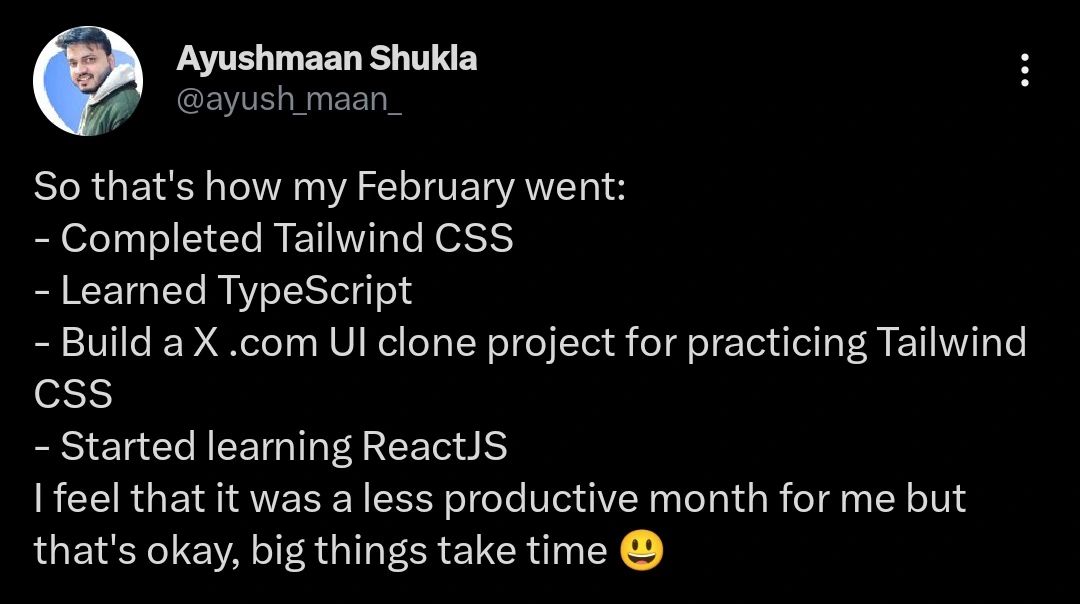 How was your February? - Nextjs | Ayushmaan Shukla posted on the topic ... How was your February? - Nextjs | Ayushmaan Shukla posted on the topic ...