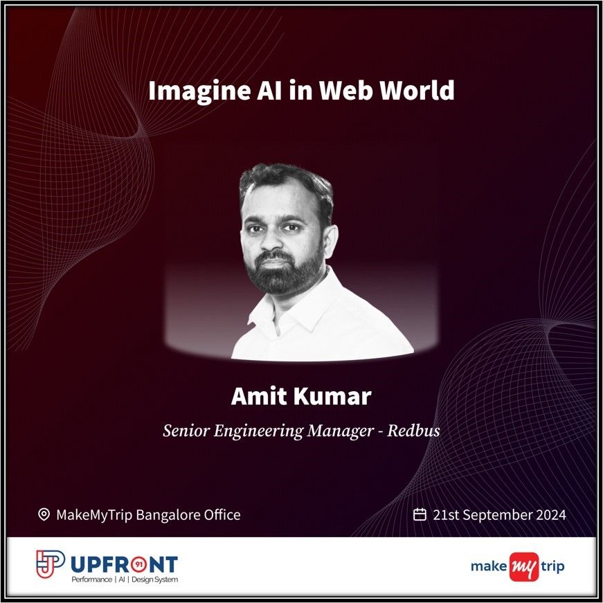 Amit kumar on LinkedIn: #webai #webai #mmt #redbus #javascript #speaker Amit kumar on LinkedIn: #webai #webai #mmt #redbus #javascript #speaker