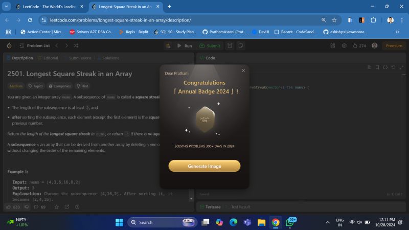 Pratham Asrani on LinkedIn: š 300+ Days of Problem-Solving on LeetCode ... Pratham Asrani on LinkedIn: š 300+ Days of Problem-Solving on LeetCode ...