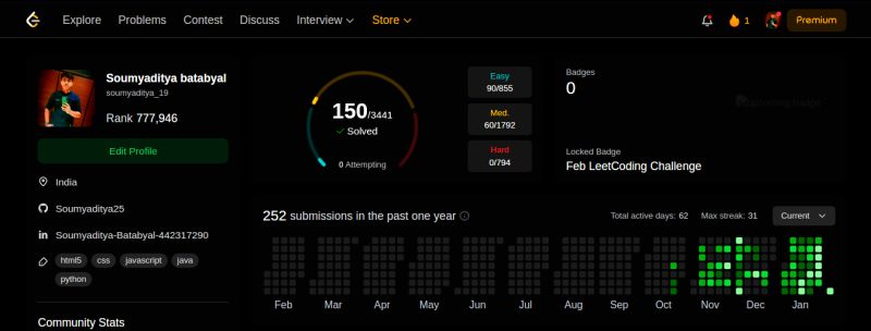 Soumyaditya Batabyal on LinkedIn: #leetcode #codingjourney # ... Soumyaditya Batabyal on LinkedIn: #leetcode #codingjourney # ...