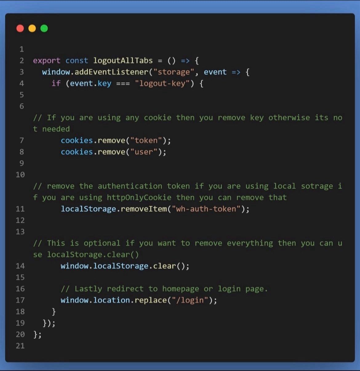How to implement a multi-tab logout feature in JavaScript | Neeraj ... How to implement a multi-tab logout feature in JavaScript | Neeraj ...