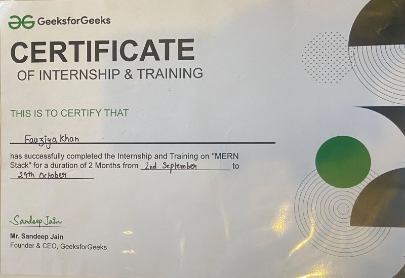 MERN Stack Development training and internship at GeeksforGeeks ... MERN Stack Development training and internship at GeeksforGeeks ...