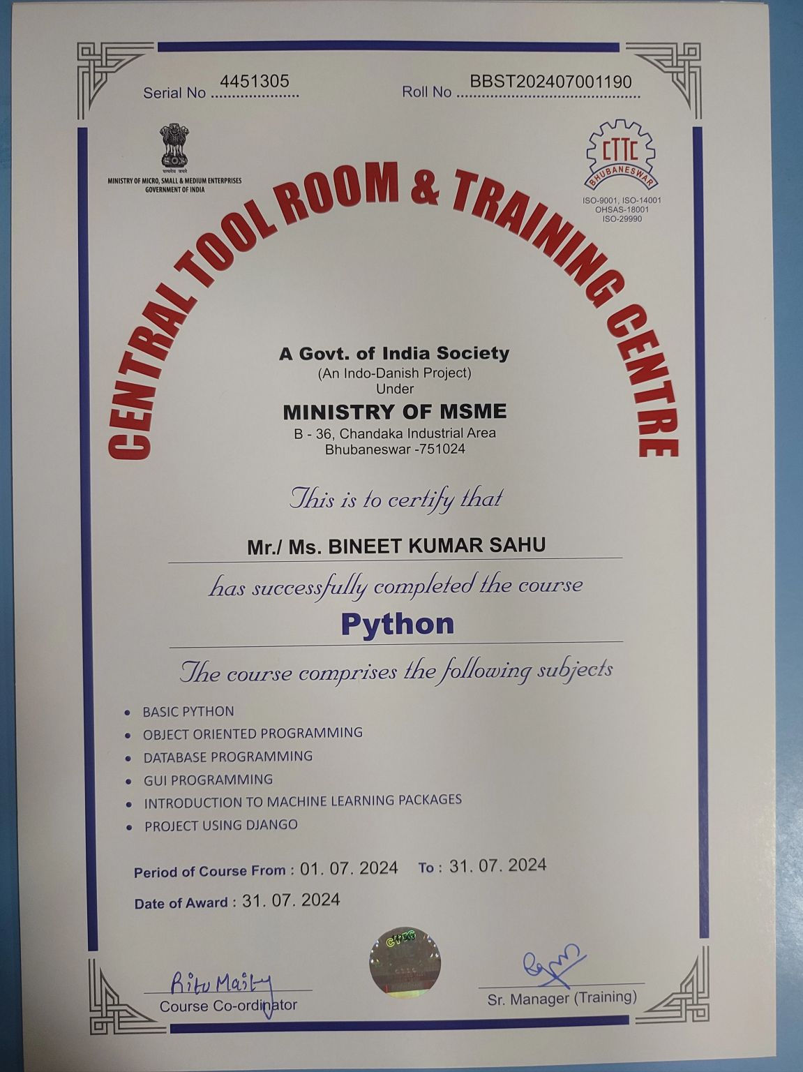 Bineet Kumar Sahu on LinkedIn: #python #internship #programming # ... Bineet Kumar Sahu on LinkedIn: #python #internship #programming # ...