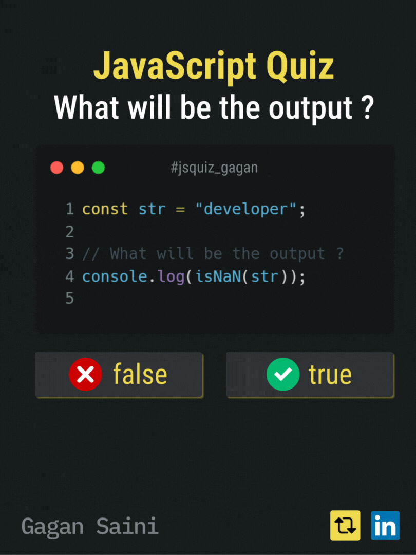 #javascript #quiz #jsquiz #frontend #coding #problemsolving | Gagan Saini #javascript #quiz #jsquiz #frontend #coding #problemsolving | Gagan Saini