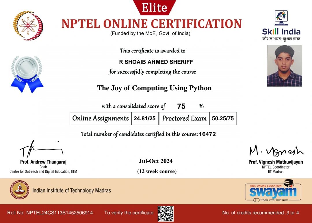 #nptel | Shoaib Ahmed #nptel | Shoaib Ahmed