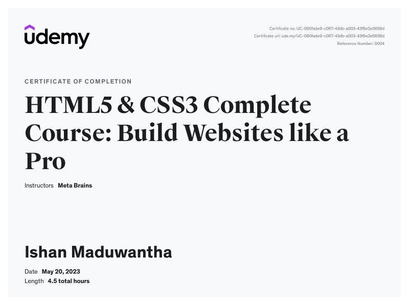 Ishan Maduwantha on LinkedIn: #udemy #html #css #webdesigns #may Ishan Maduwantha on LinkedIn: #udemy #html #css #webdesigns #may