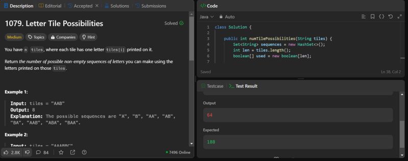Sujan V on LinkedIn: #100daysofleetcode #backtracking #hashset #java Sujan V on LinkedIn: #100daysofleetcode #backtracking #hashset #java