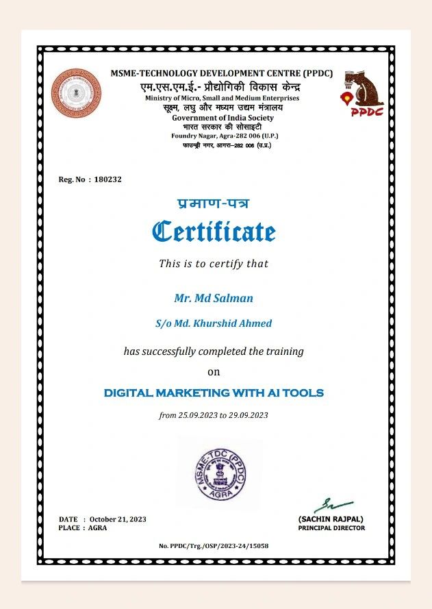 Mohammad Salman on LinkedIn: #digitalmarketing #ai #certification #gims ... Mohammad Salman on LinkedIn: #digitalmarketing #ai #certification #gims ...