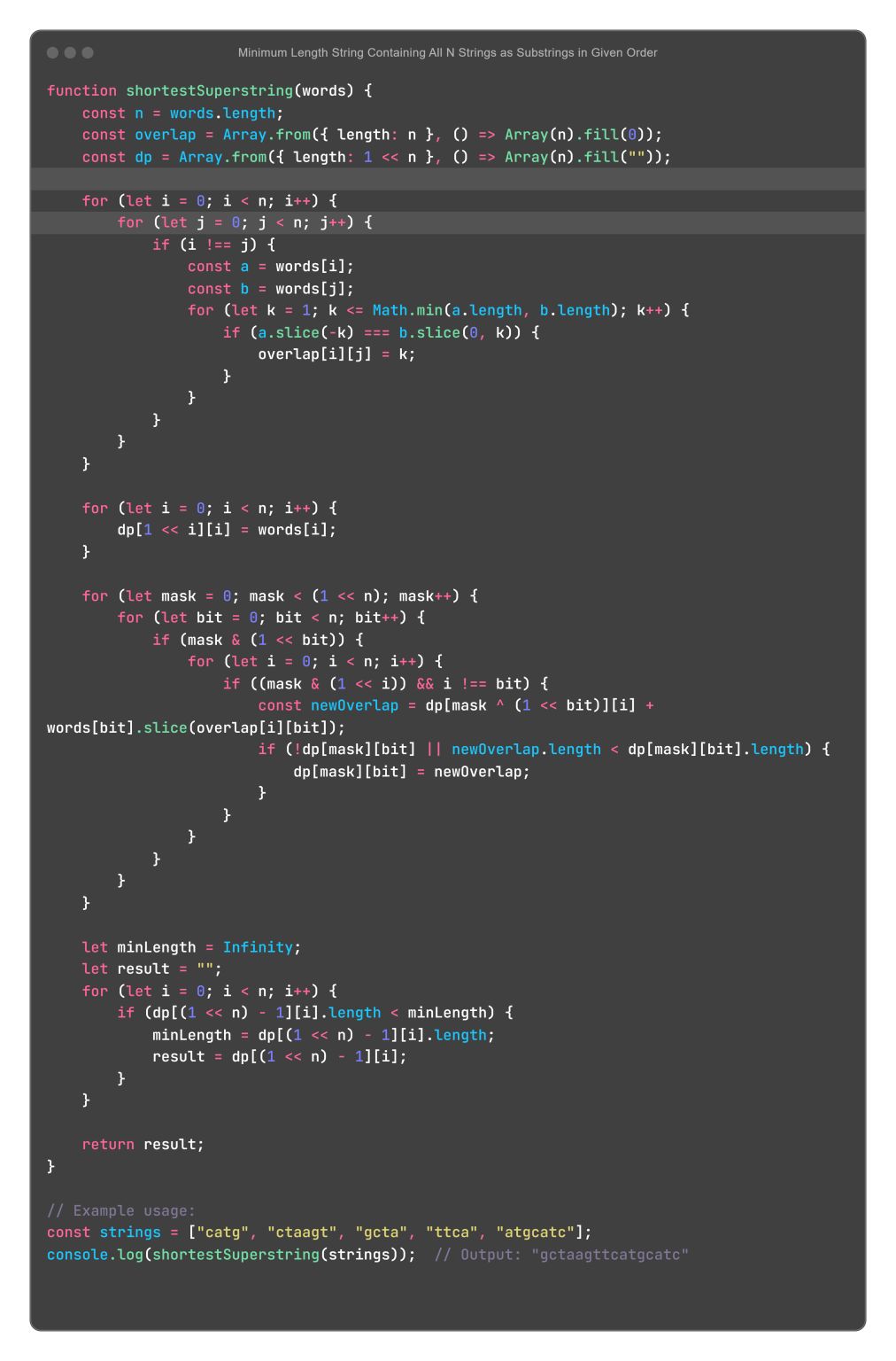 Problem 3: Minimum Length String Containing All N Strings as Substrings ... Problem 3: Minimum Length String Containing All N Strings as Substrings ...