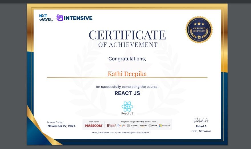 Deepika Kathi on LinkedIn: #course #rahulattulurisir #nxtwave #cbpian # ... Deepika Kathi on LinkedIn: #course #rahulattulurisir #nxtwave #cbpian # ...