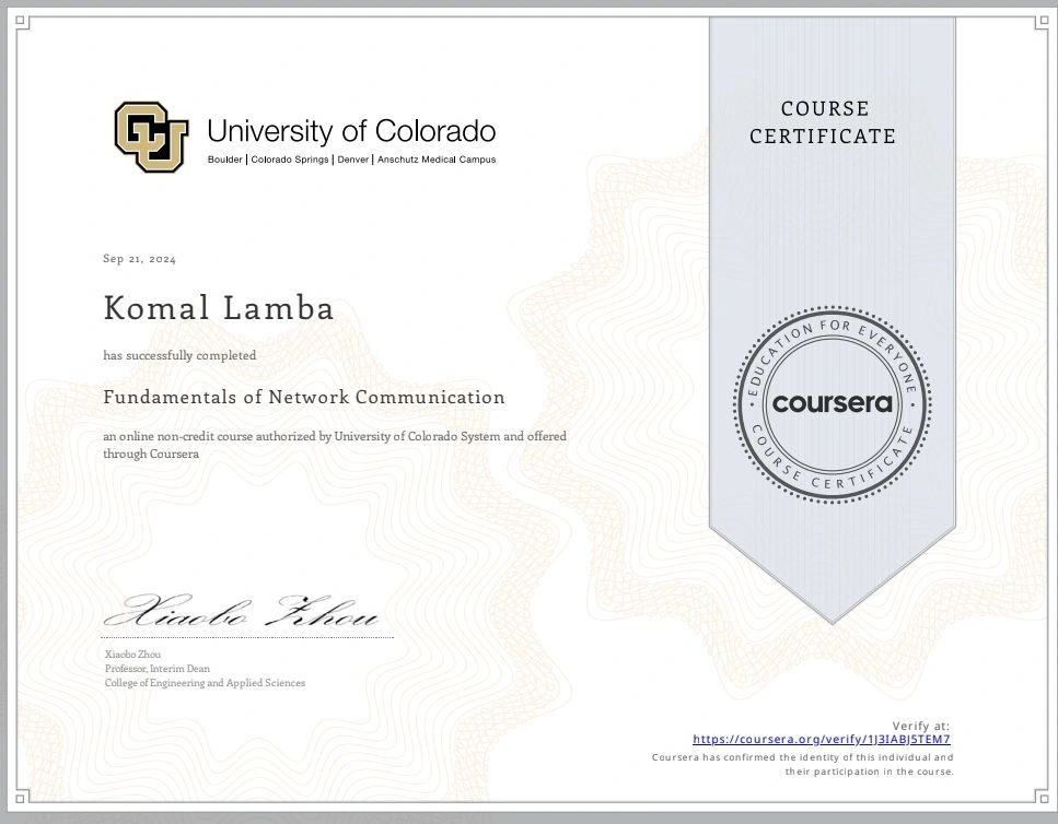 Komal Lamba on LinkedIn: #networking #continuouslearning Komal Lamba on LinkedIn: #networking #continuouslearning
