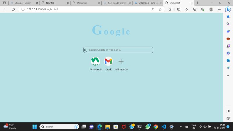 Hey Guys today I have tried to created webpage like google using the ... Hey Guys today I have tried to created webpage like google using the ...