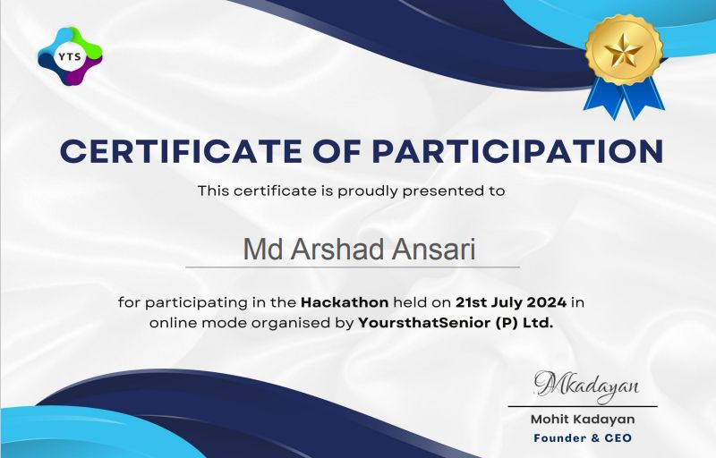 Md Arshad Ansari on LinkedIn: #hackathon2024 #teamwork #innovation Md Arshad Ansari on LinkedIn: #hackathon2024 #teamwork #innovation