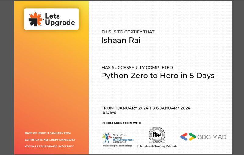 Ishaan Rai on LinkedIn: #python #learntocode #noexcuses # ... Ishaan Rai on LinkedIn: #python #learntocode #noexcuses # ...