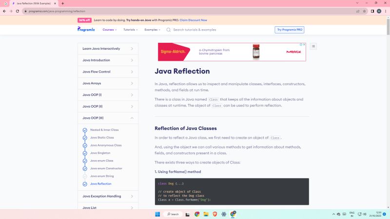 Day 40 Learn about java reflection | Mohan Raj Day 40 Learn about java reflection | Mohan Raj
