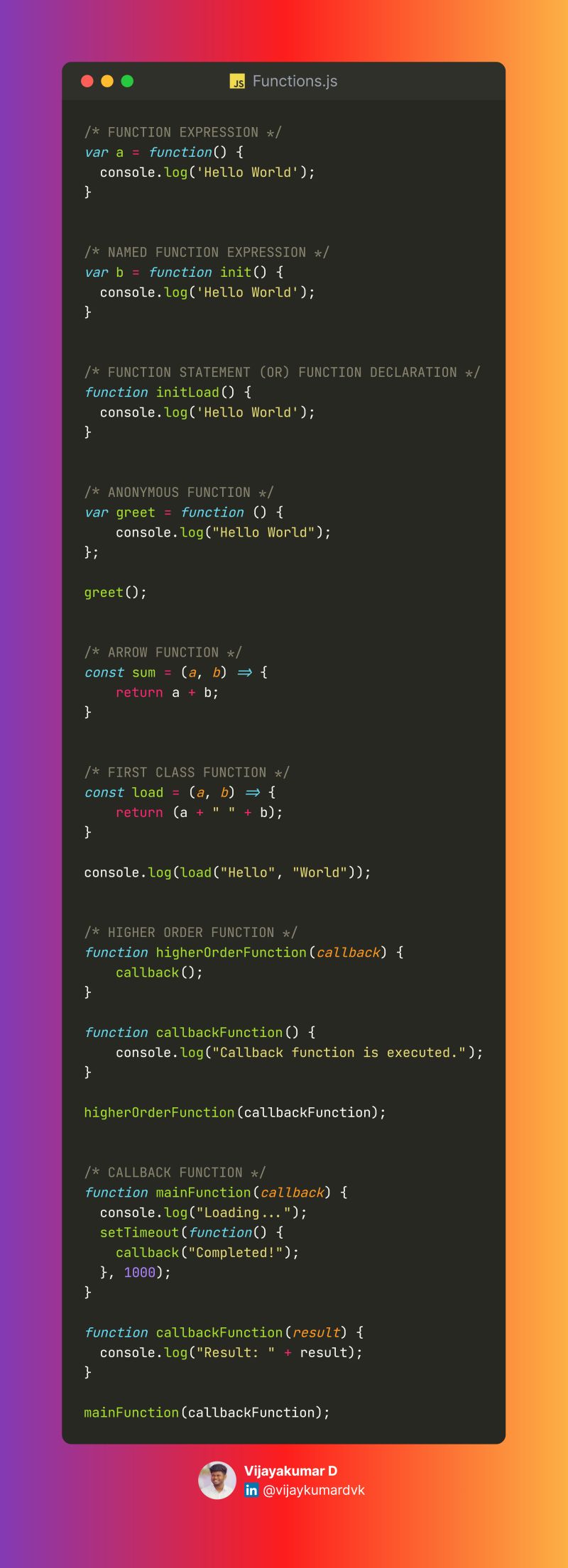 Vijayakumar D on LinkedIn: #javascript #coding #programming # ... Vijayakumar D on LinkedIn: #javascript #coding #programming # ...