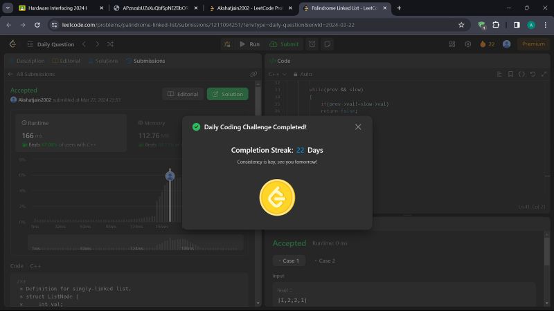 Akshat Jain on LinkedIn: #day22 #leetcode #dailycoding #linkedlists # ... Akshat Jain on LinkedIn: #day22 #leetcode #dailycoding #linkedlists # ...