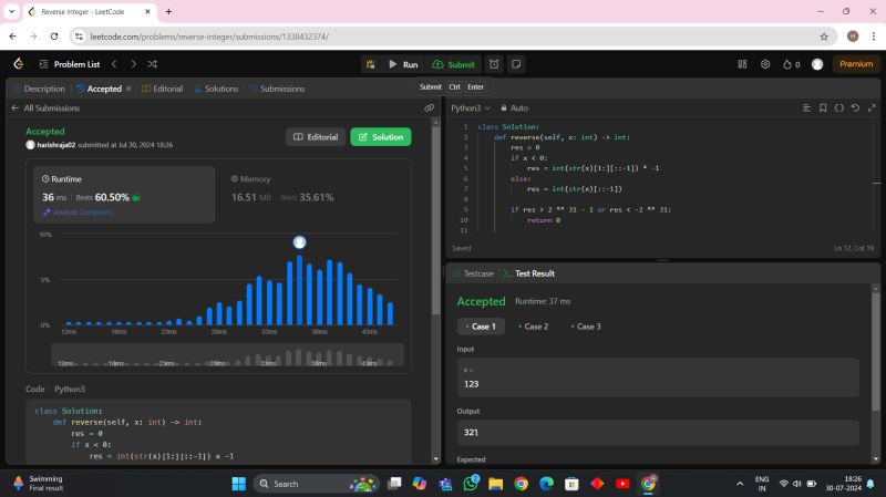 Harish R on LinkedIn: #100daysofleetcode #leetcode #programming Harish R on LinkedIn: #100daysofleetcode #leetcode #programming