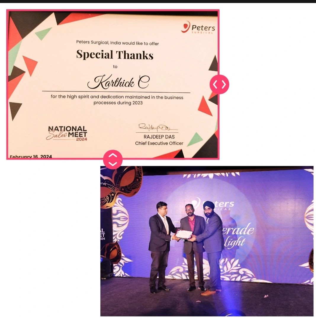 karthick c on LinkedIn: I sincerely Thank you Peters for awarding me on ... karthick c on LinkedIn: I sincerely Thank you Peters for awarding me on ...